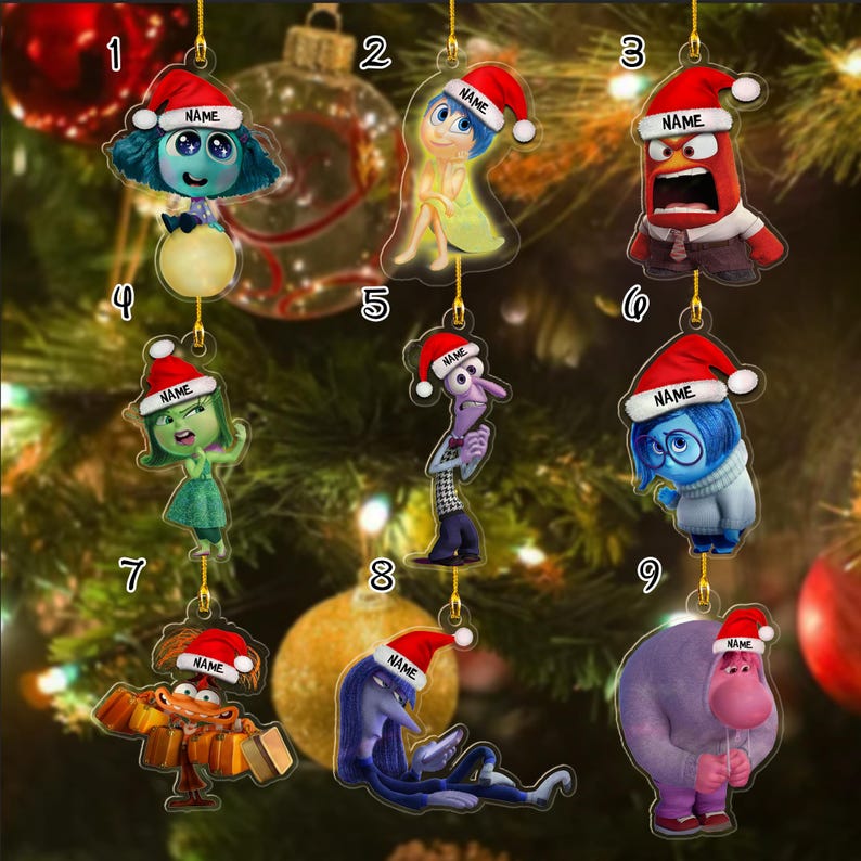 Adorno navideño personalizado de Inside Out 2 personajes, decoración de ...