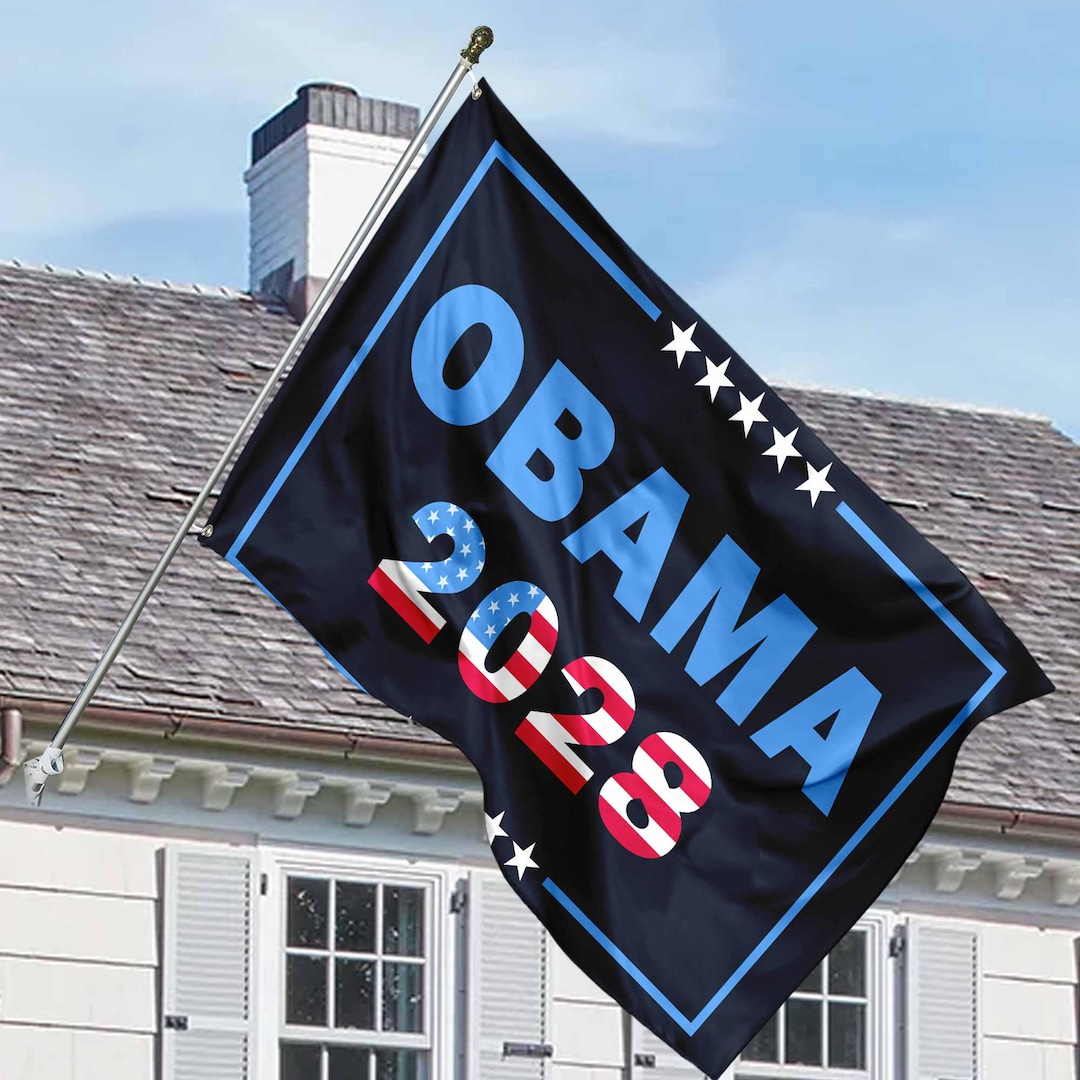 Obama 2028 House Flag, Anti Trump MAGA Fight Oligarchy Home Flag ...