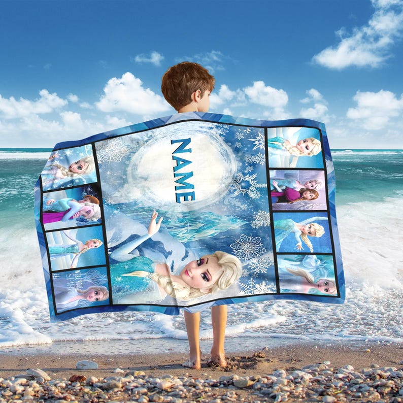 Personalized Frozen Elsa Queen Beach Towels, Elsa Queen Beach Towels ...