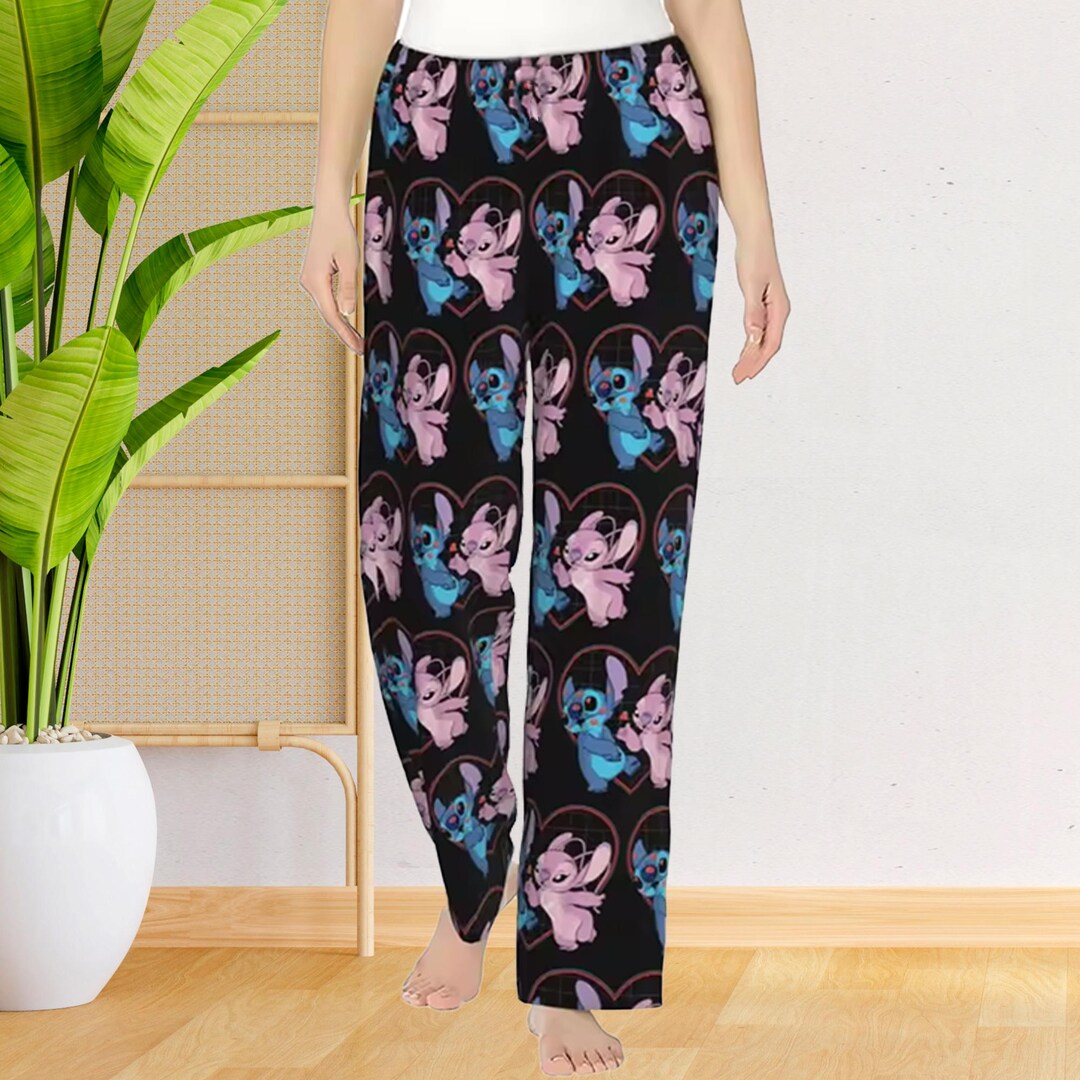Stitch and Angel Pajamas Pants, Stitch and Angel Couple Pajamas Pants ...