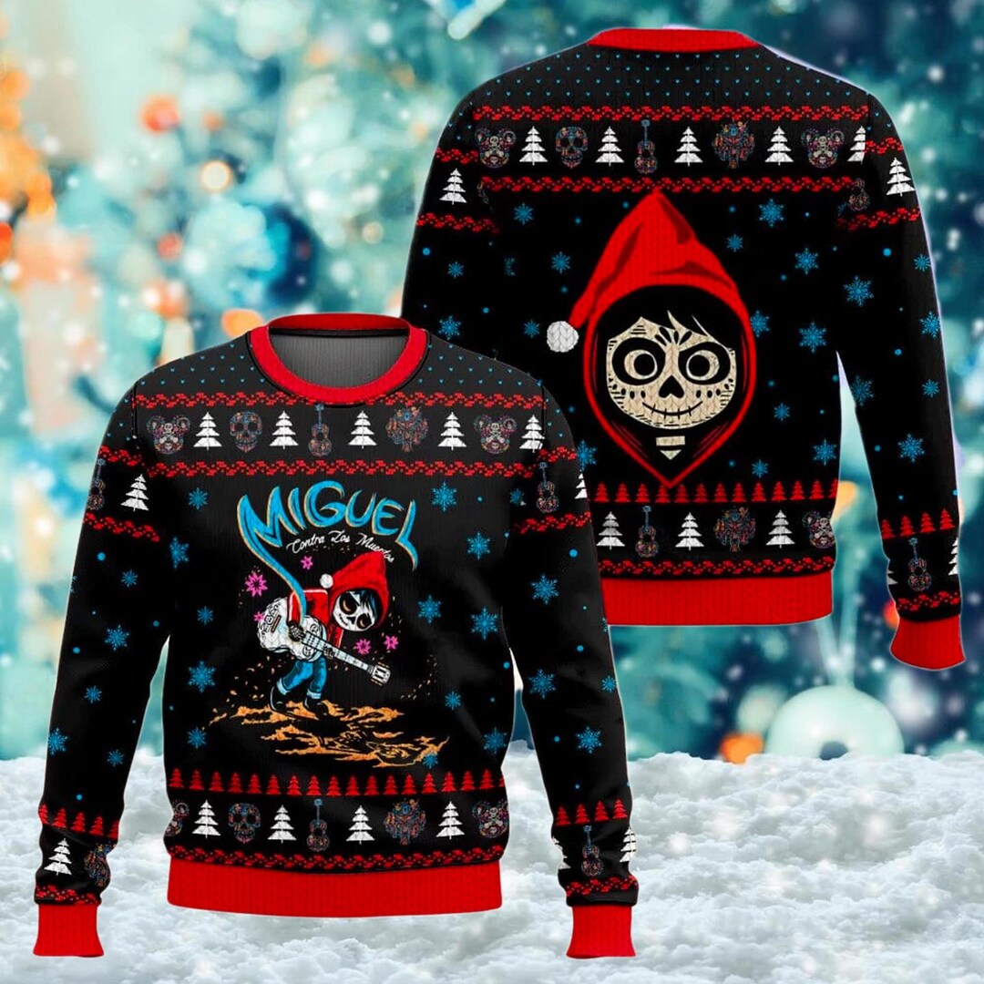Coco Ugly Christmas Sweater, Pixar Miguel Rivera Xmas Sweater, Remember ...