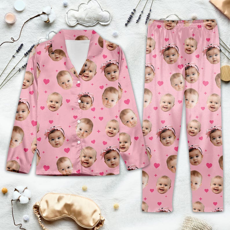 Personalized Picture Pajamas, Custom Funny Face Birthday Pajamas ...