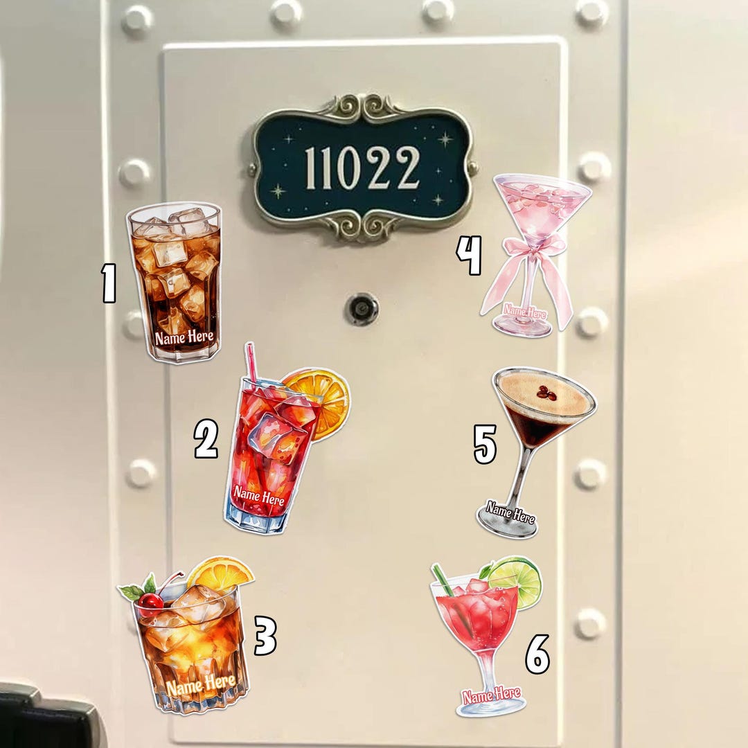 Custom Cruise Drink Magnets, Favorite Drink Magnets, Custom Drink ...