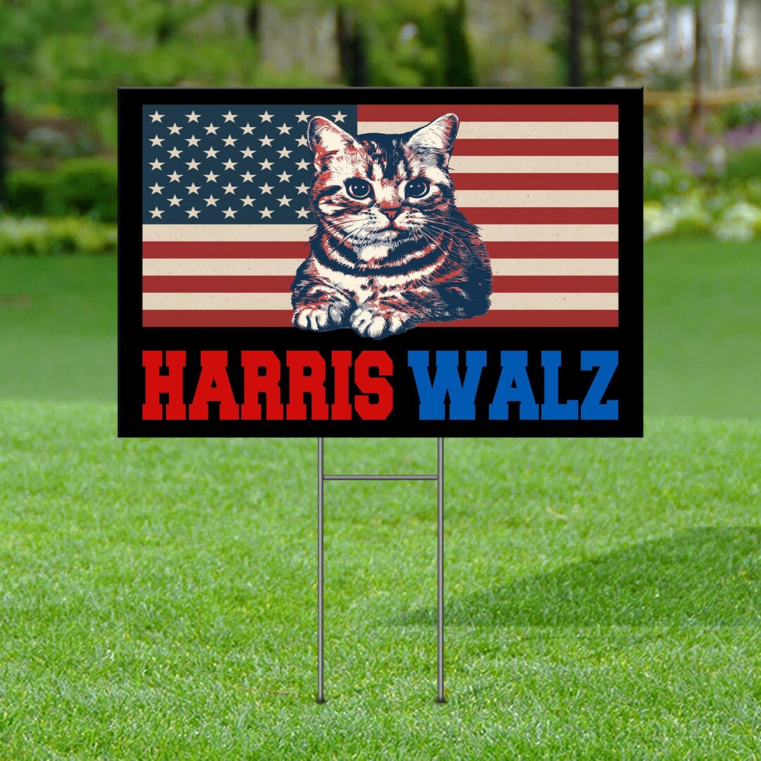 Harris Walz 2024 Obviously Yard Sign, Save Democracy Yard Sign, Harris ...