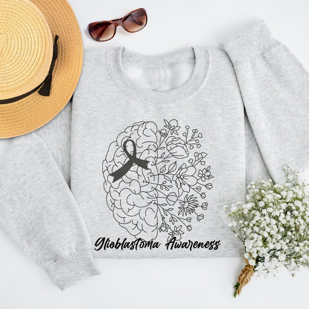 Glioblastoma Awareness Month Shirt, Brain Cancer Month, Gray Ribbon ...