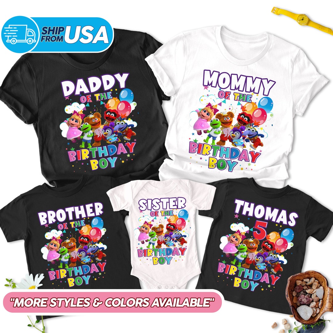 Custom Animated Puppet Adventures Birthday Shirt, Puppet Baby Birthday ...