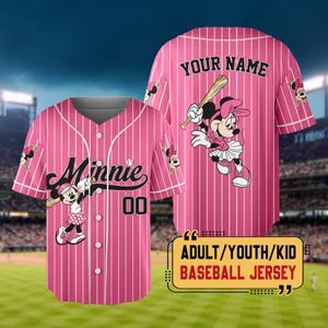 Custom Wdw Mickey and Friends Cute Minnie Pink Baseball, Minnie ...