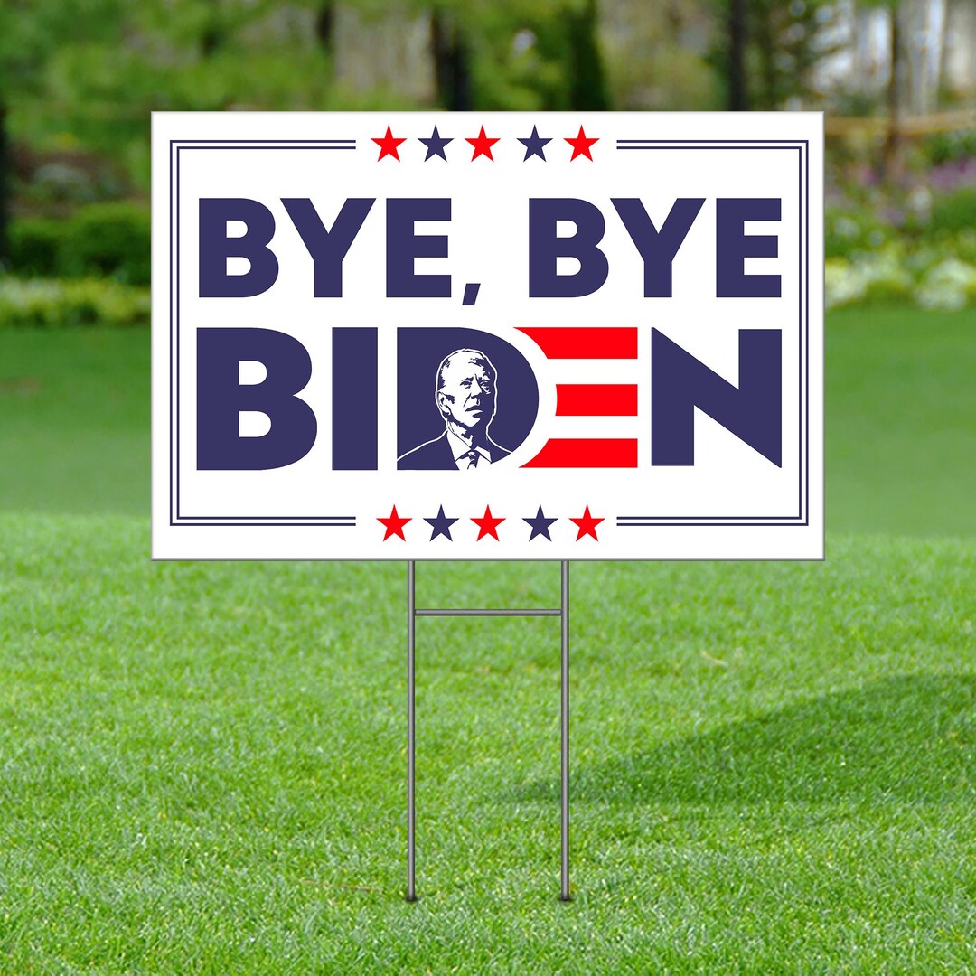 Biden Drops Out 2024 Yard Sign, Bye Bye America Garden Sign, Kamala ...
