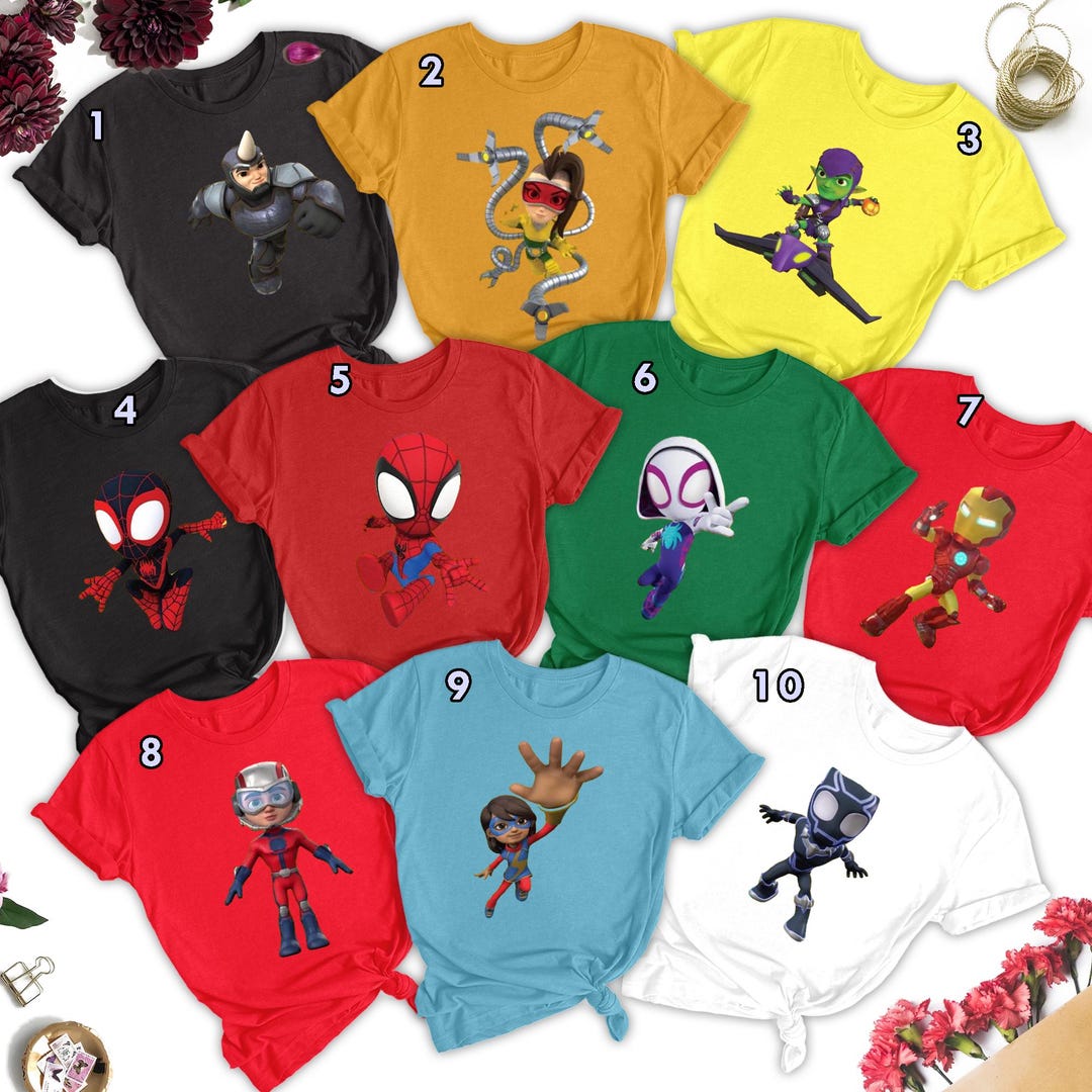 Custom Spidey and His Amazing Friends T-shirt, Personalized Spidey ...