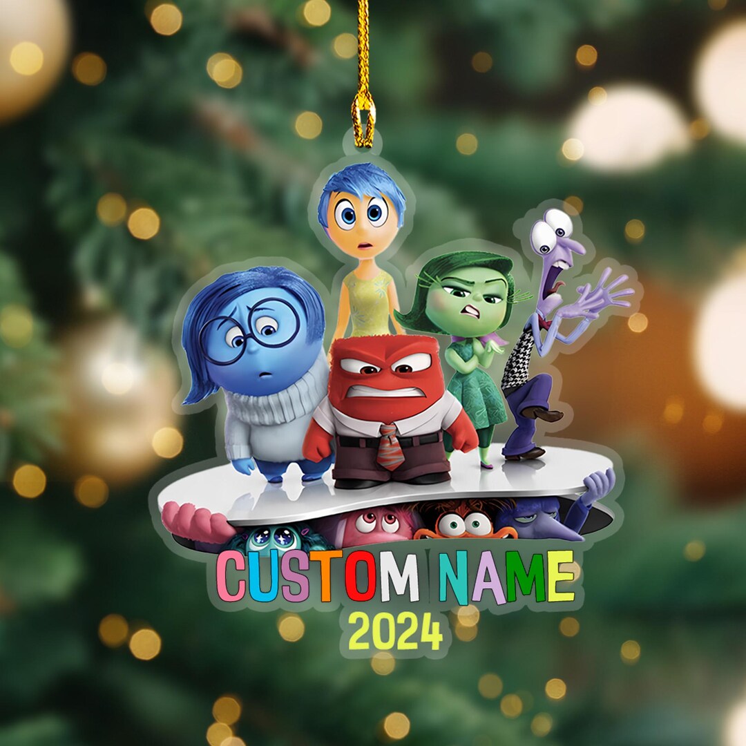 Personalized Inside Out Christmas Ornament, Inside Out 2 Movie Xmas ...