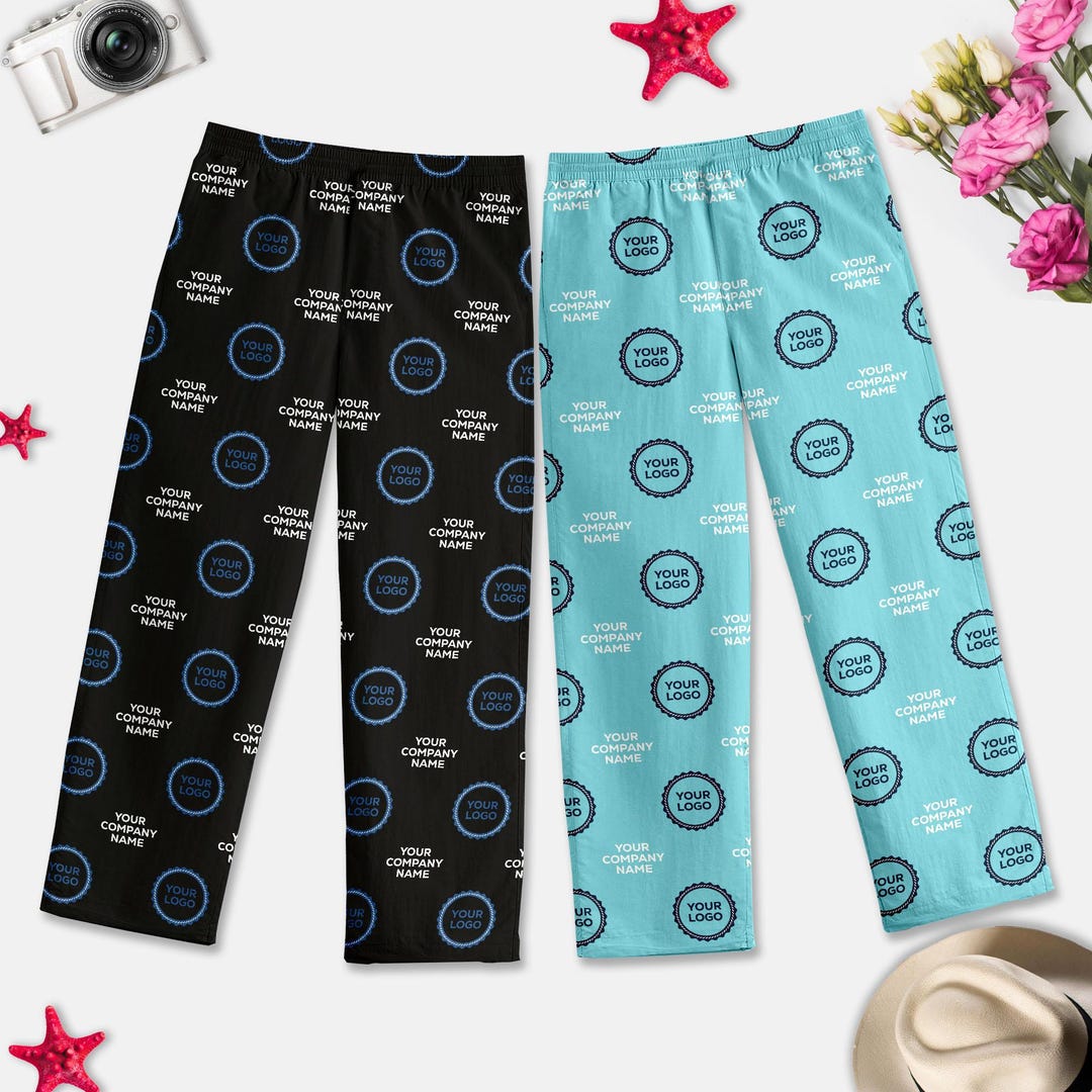 Custom Logo Pajamas for Business, Custom Business Logo Pajamas Pants ...