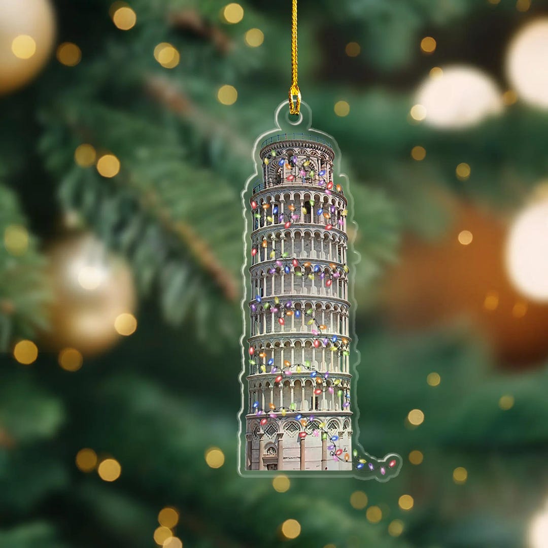 Pisa Christmas Ornament, Tower of Pisa Christmas Ornament, Italy Lover ...
