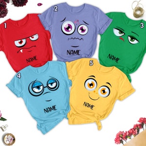 Inside Movie Characters Halloween Costume Shirt, Custom Face Character ...
