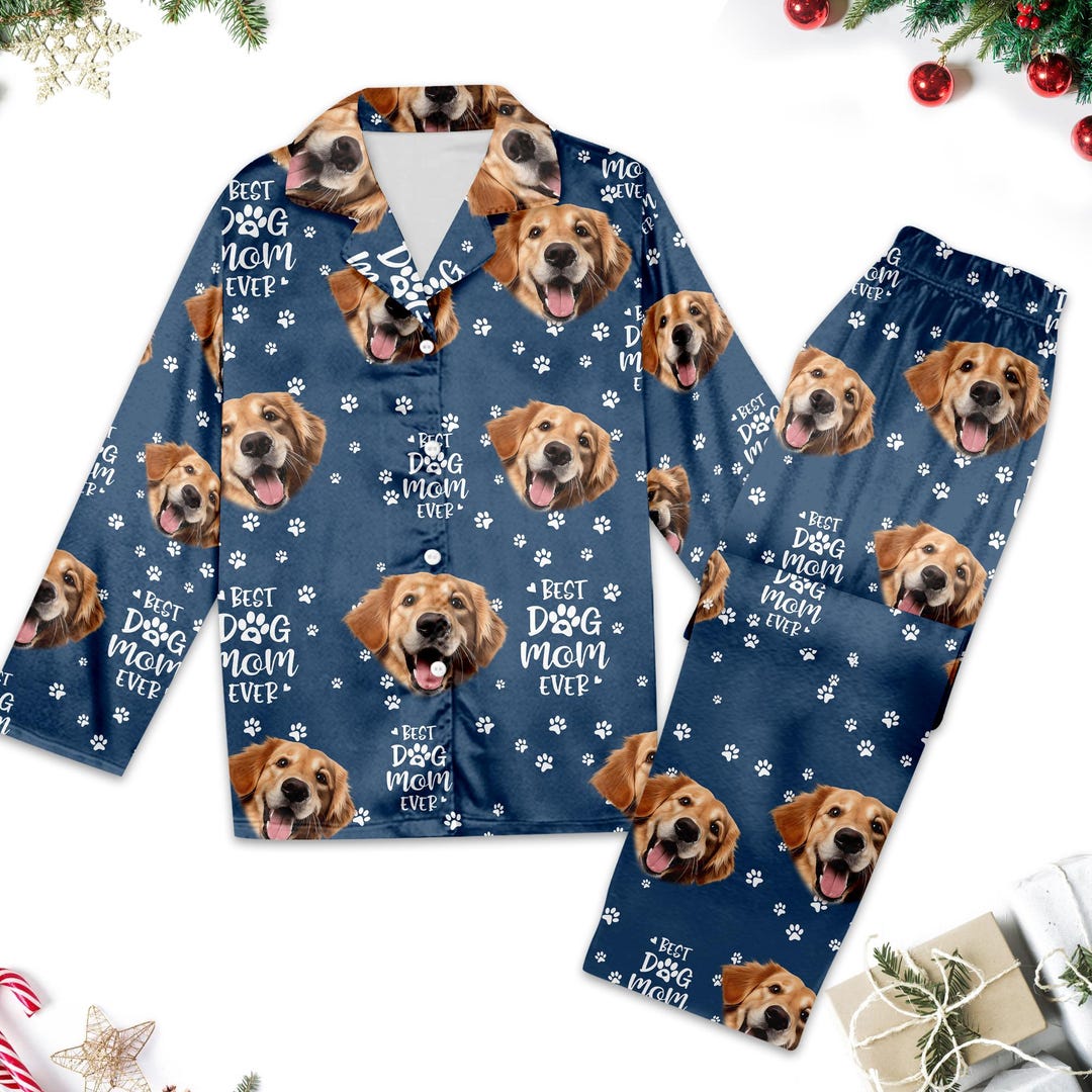 Personalized Photo & Name Pajamas, Pajamas Men Women, Custom Dog Photo ...