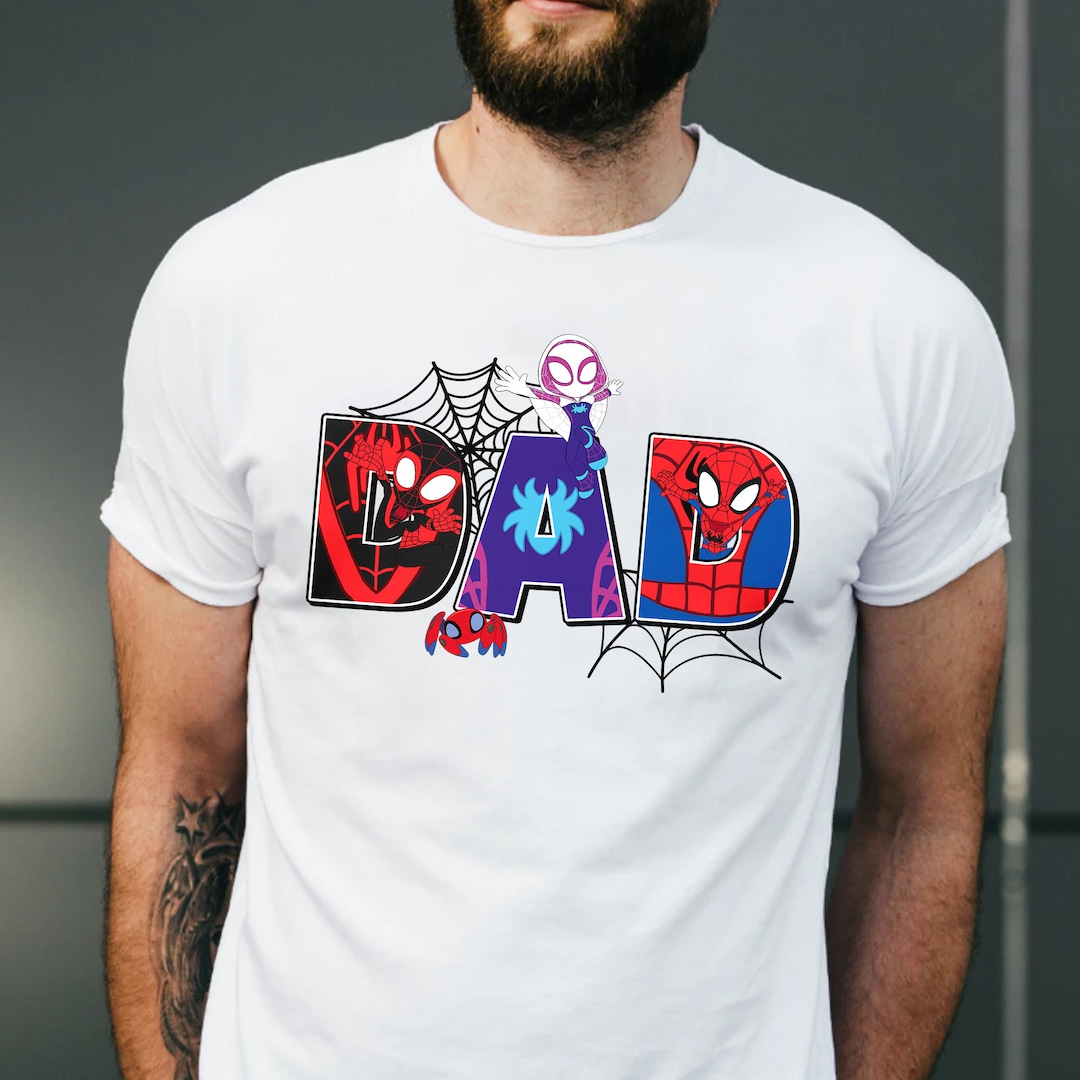 Personalized Spider Dad Shirt, Spider Hero and His Friends Men Tee ...