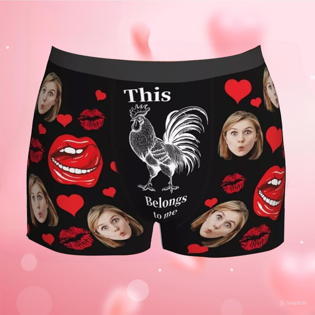 Custom Boxers for Men Boyfriend Husband, Face Funny Boxers for Men ...
