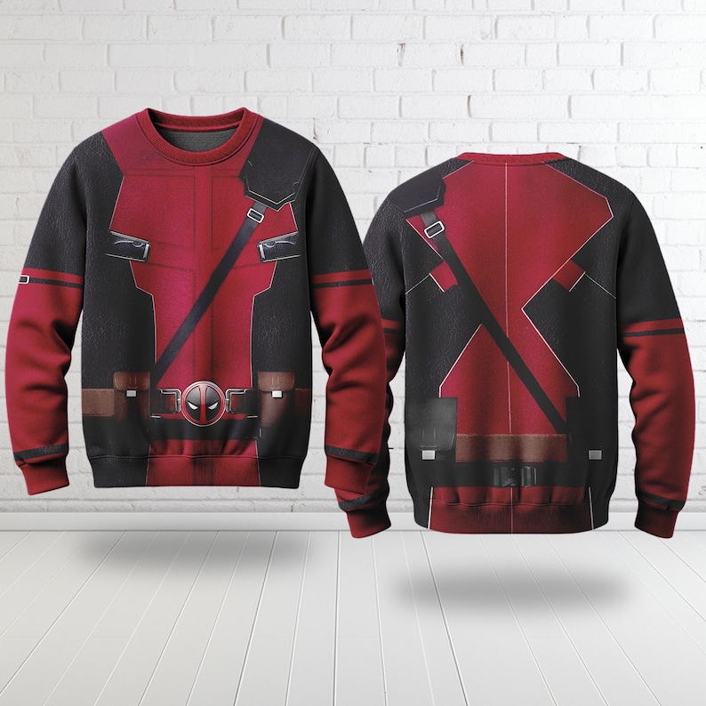 Deadpool 3D Costume Hoodie, Anti Hero Character Cosplay Costume Hoodie ...