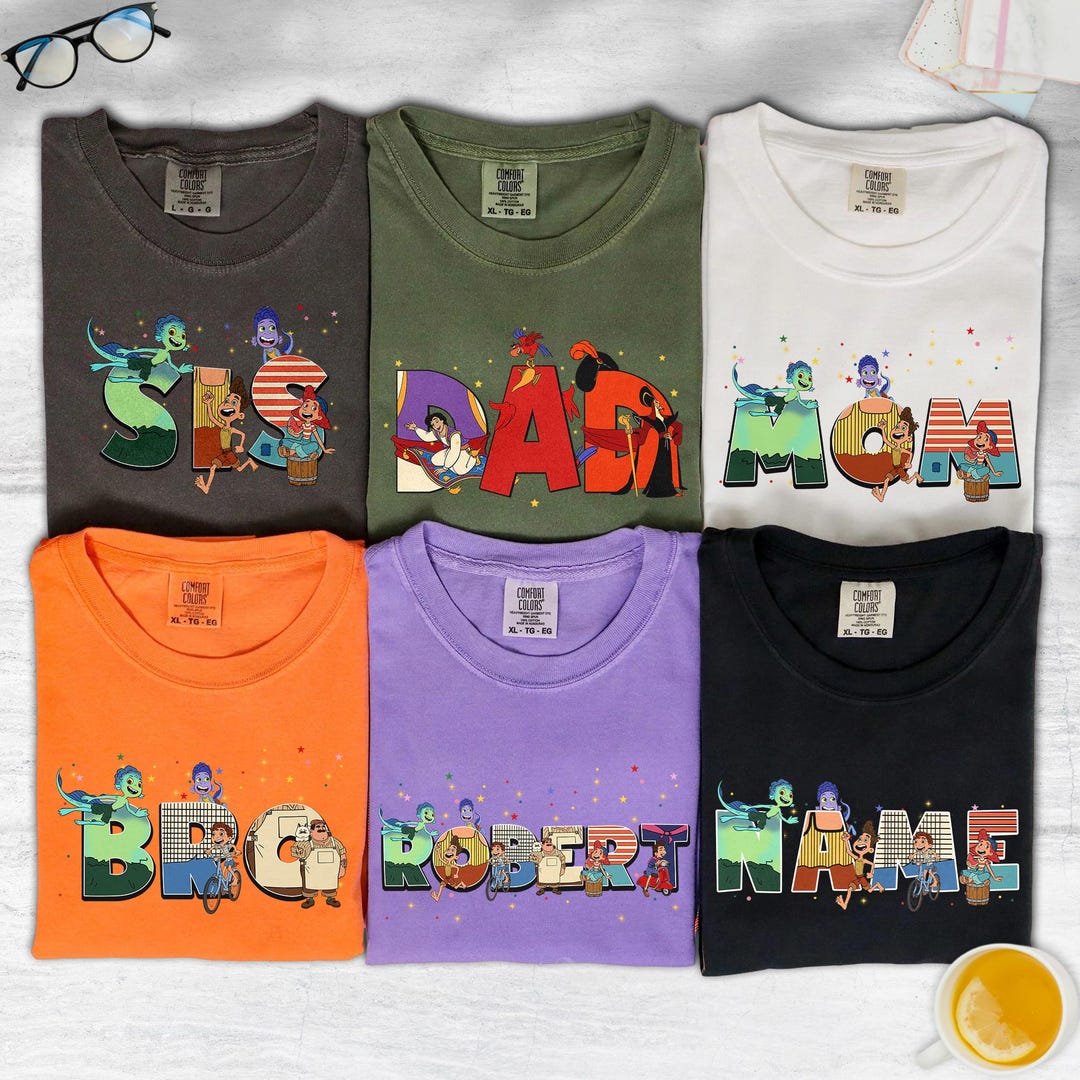 Personalized Luca and Friend Matching T-shirt, Custom Name Luca Cartoon ...