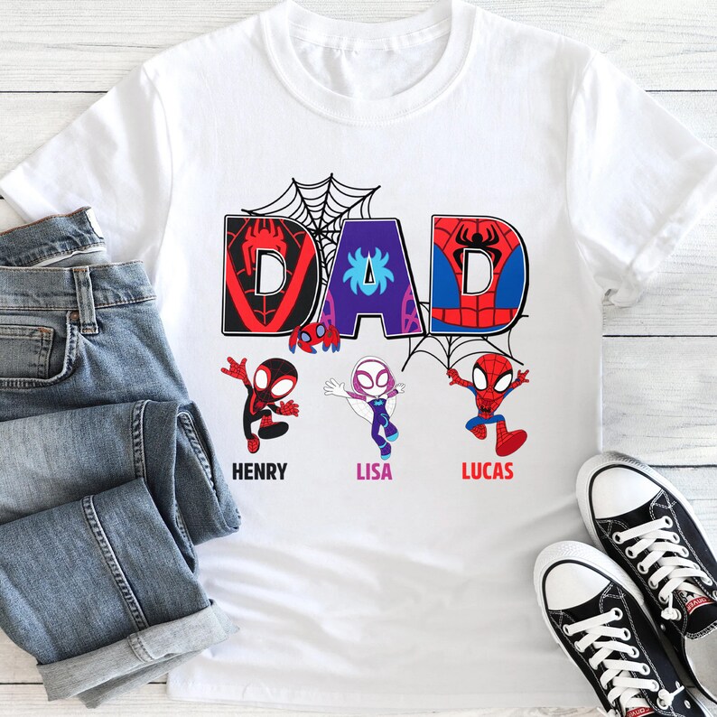 Personalized Spider Dad Shirt, Custom Spider Family T-shirt, Custom ...