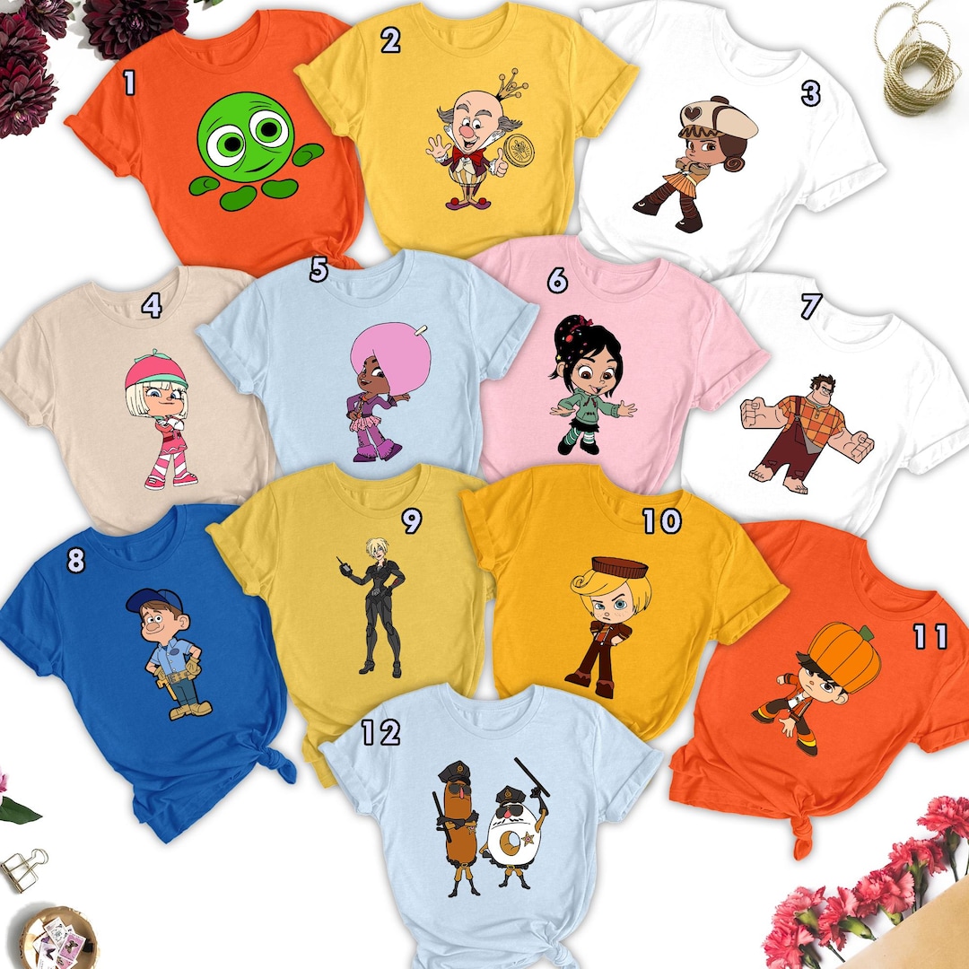 Wreck-it Ralph All Character Shirt, Wreck-it Ralph Family Matching ...