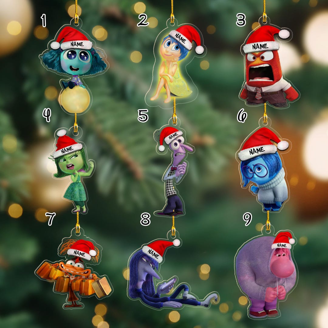 Adorno navideño personalizado de Inside Out 2 personajes, decoración de ...