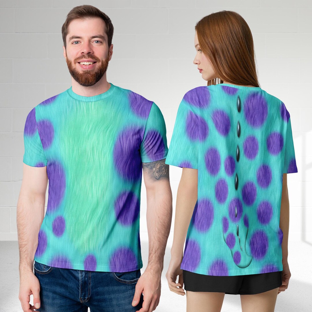 Sulley Monsters Inc 3D Shirt, Big Green and Purple Monster Costume ...