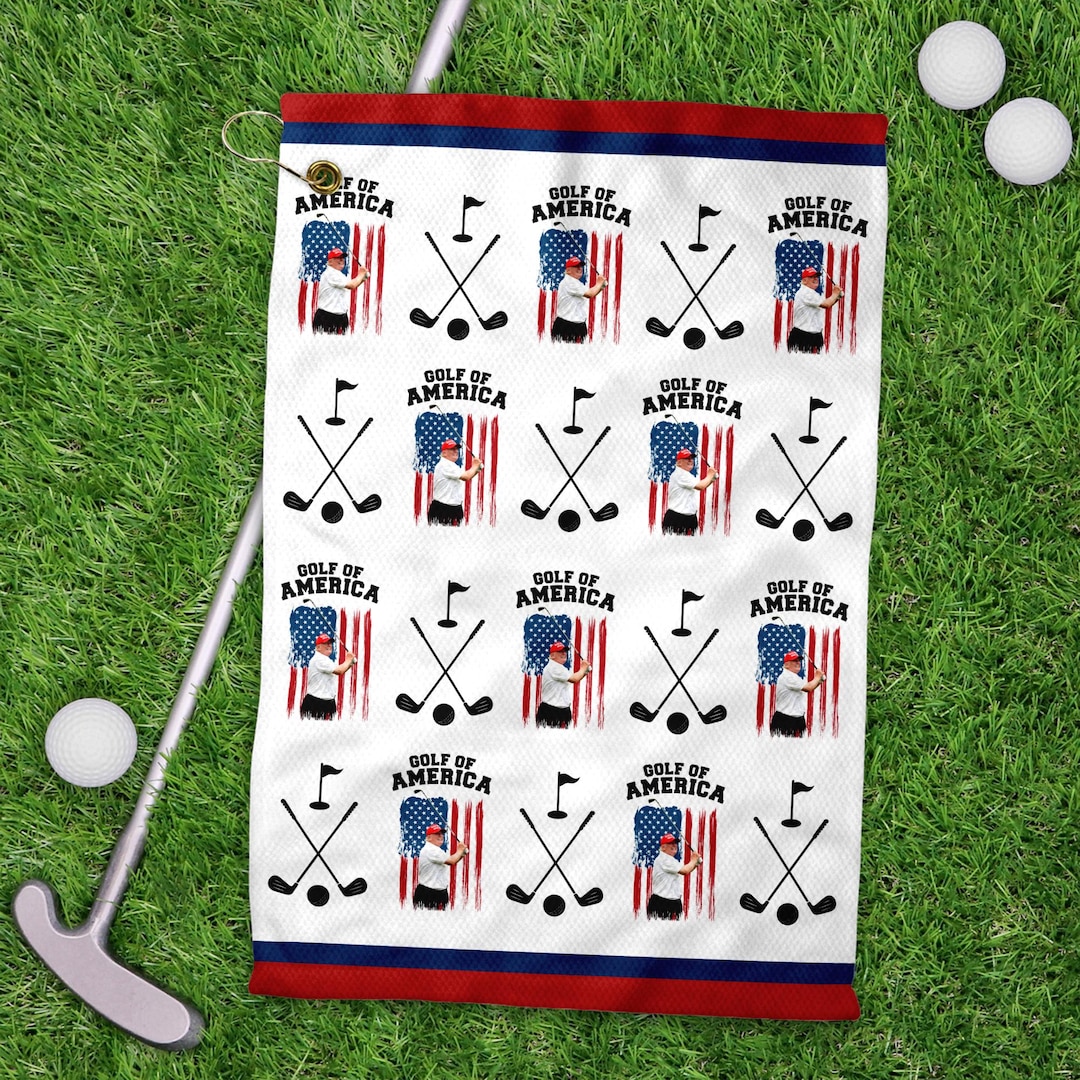 Trump Golf Towels Gift, Father's Day Golf Gift, Patriotic Golfing Gift ...