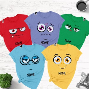 Inside Movie Characters Halloween Costume Shirt, Custom Face Character ...