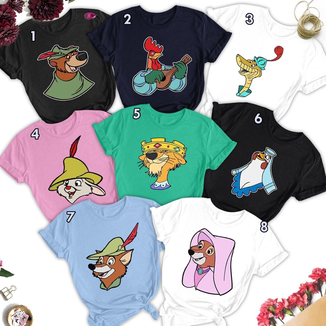 Retro Robin Hood All Characters Group Custom Shirt, Funny Lady Marian ...