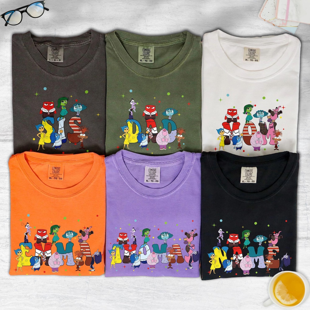Personalized Inside Out 2 Characters Theme Shirt for Family, Inside Out ...