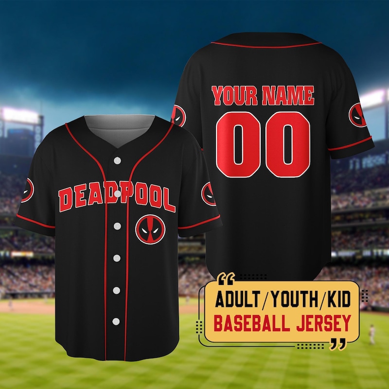 Custom Deadpool Jersey - Etsy