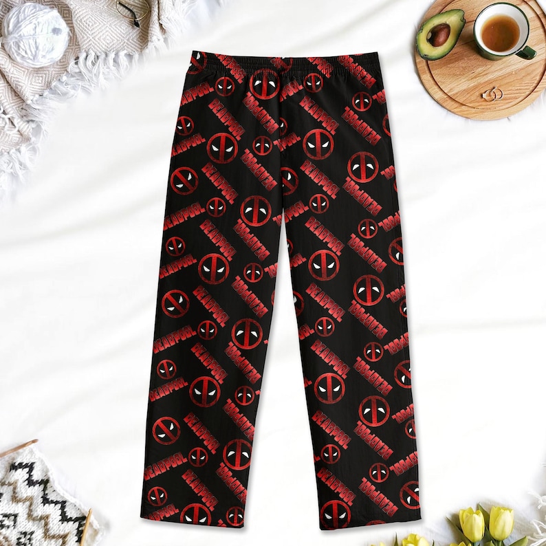 Funny Deadpool Pajama Pants, Superhero Pajama Pants, Trending Deadpool ...