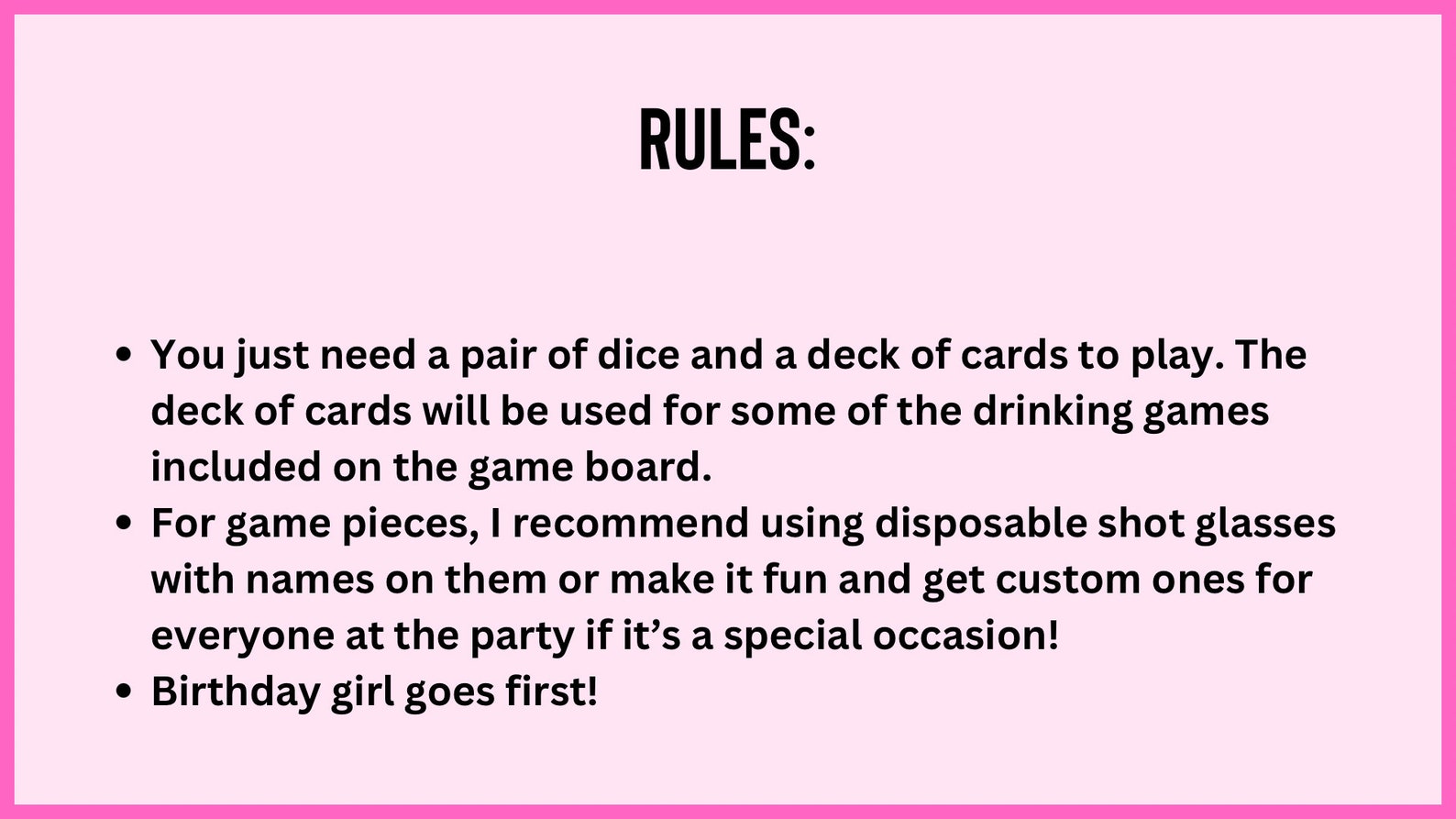 Birthday Drinking Board Game - Etsy