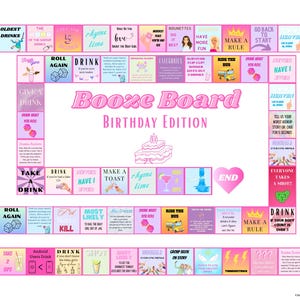 Birthday Drinking Board Game - Etsy