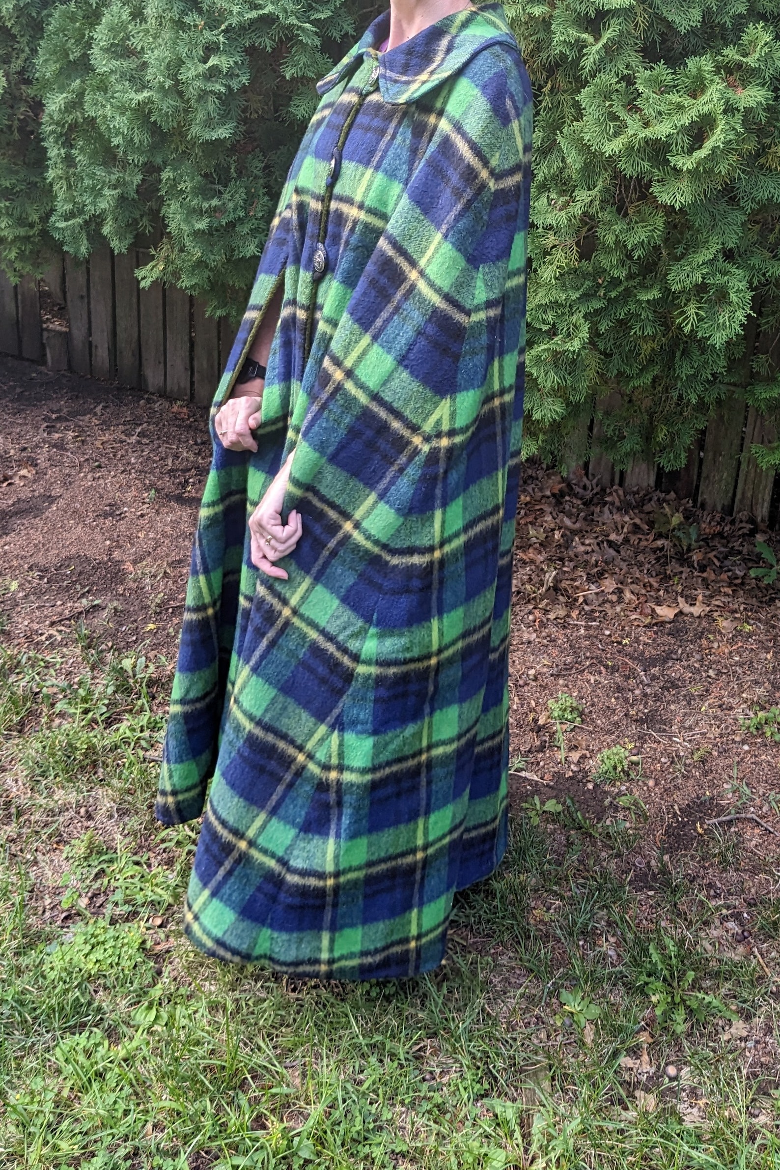Handmade Oversize Cloak With Arm Slits. Poncho, Cape Coat, Reversible ...