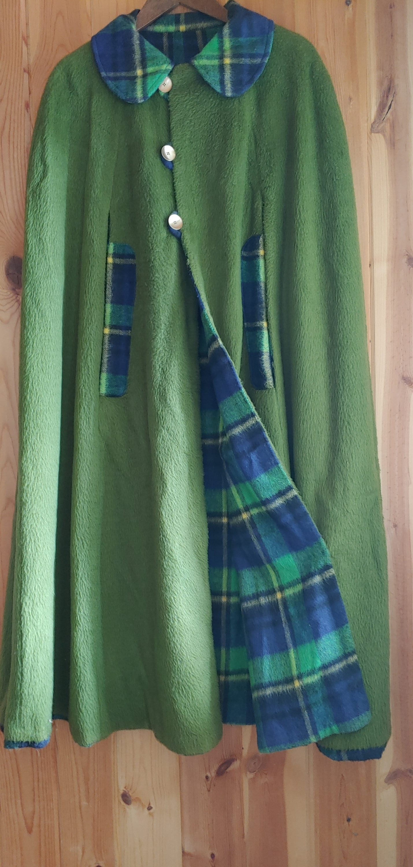 Handmade Oversize Cloak With Arm Slits. Poncho, Cape Coat, Reversible ...