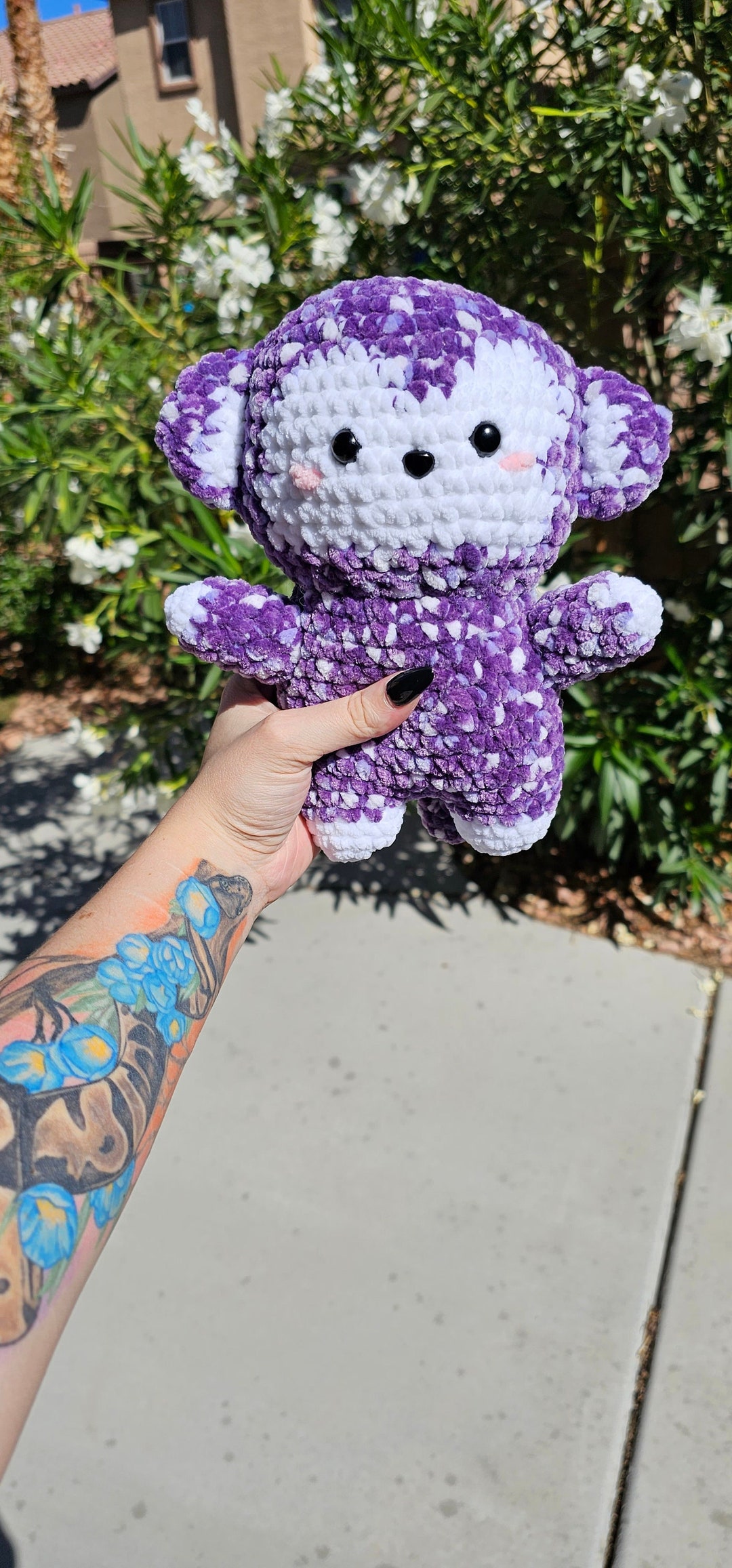 Crochet Purple Monkey Plushie - Etsy