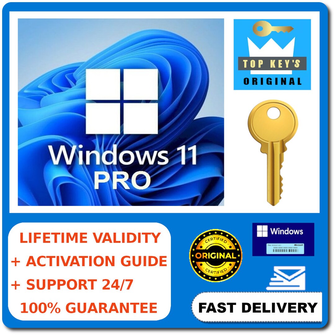 Microsoft Windows 11 PRO ESD Genuine License - Etsy
