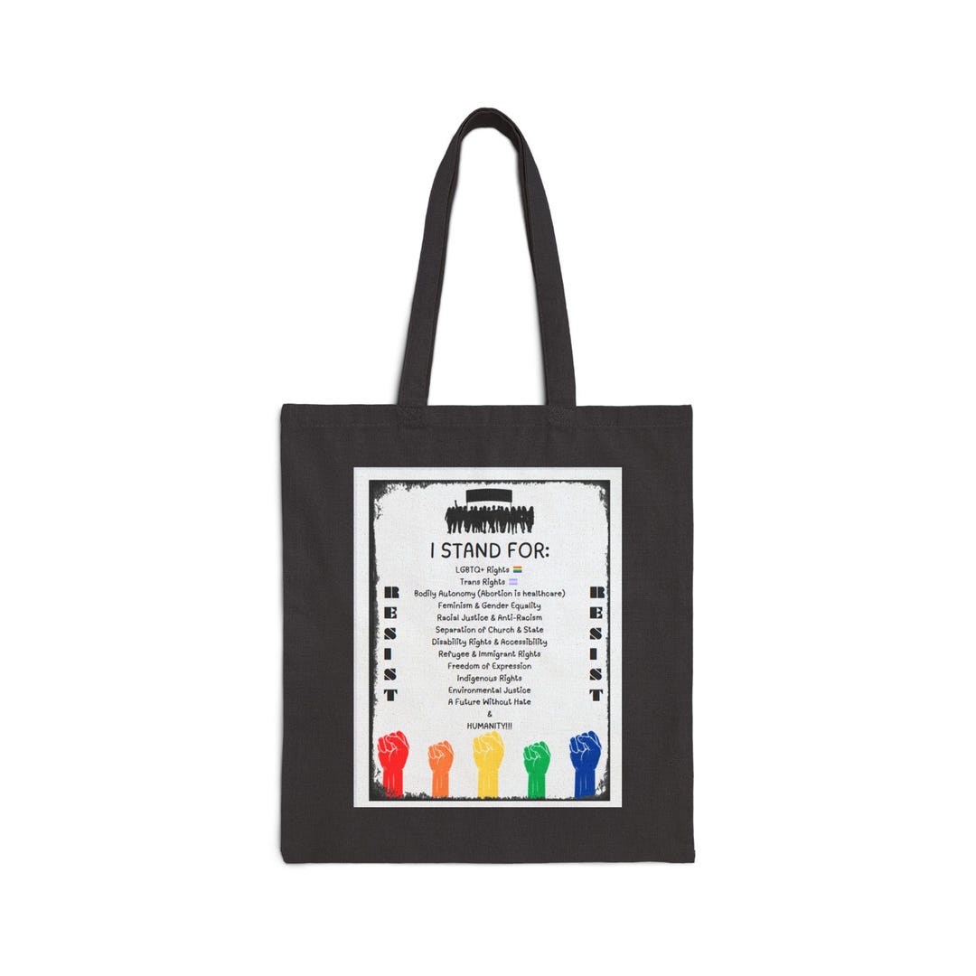 Empowering Cotton Canvas Tote Bag, Eco-friendly Shopping Bag ...