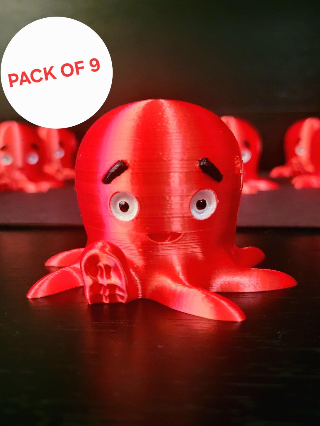 Virgin Voyages Octopus. Pack of 9 Octopus. Silk Red. - Etsy