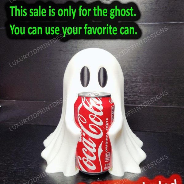 Ghost Holding a Can of Coke - Etsy