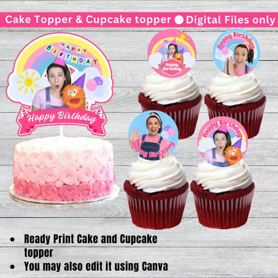 Ms Rachel Cake Topper Ms Rachel Cupcake Topper for Ms Rachel Birthday ...