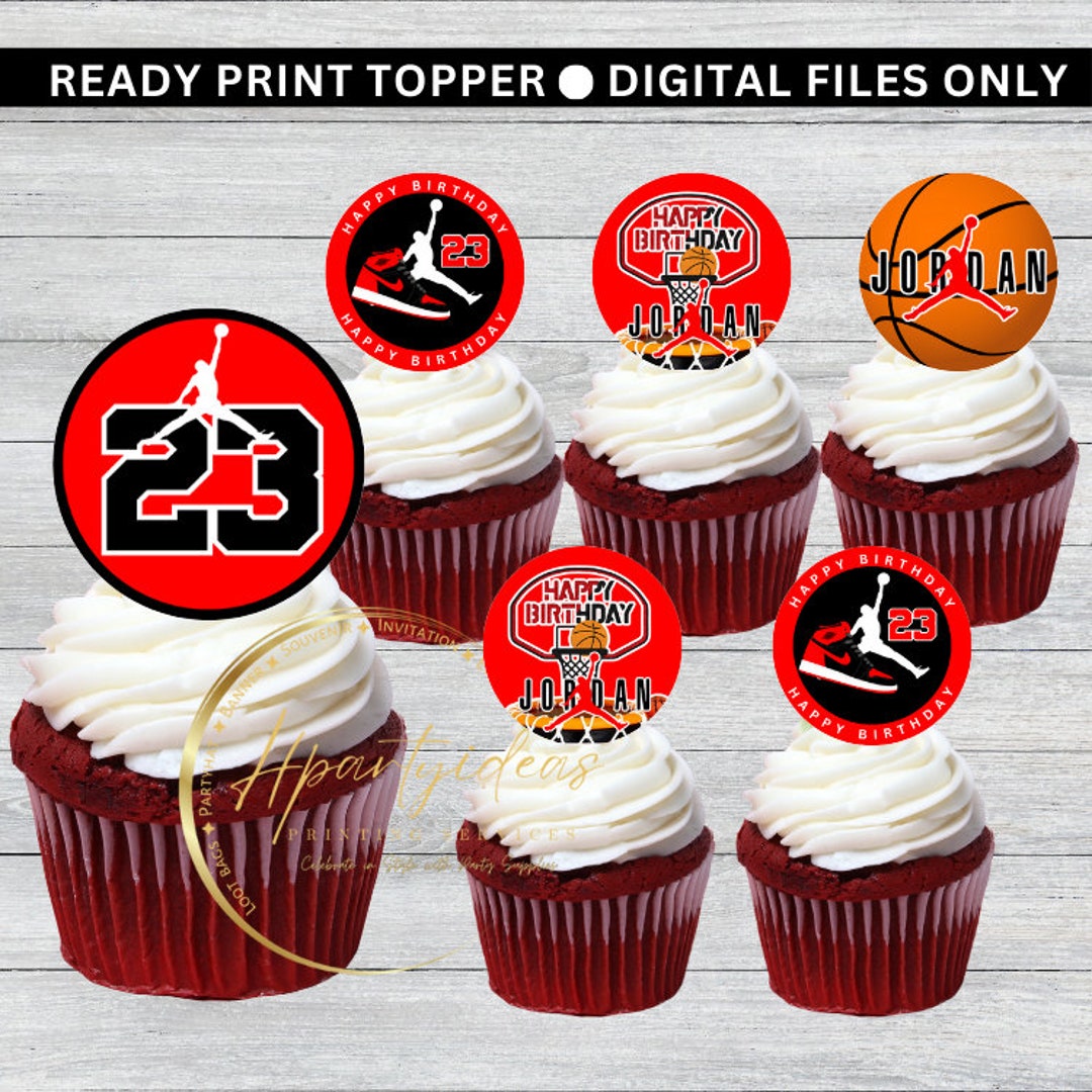 Basketball Cupcake Topper for Birthday Basketball Decoration Cupcake ...
