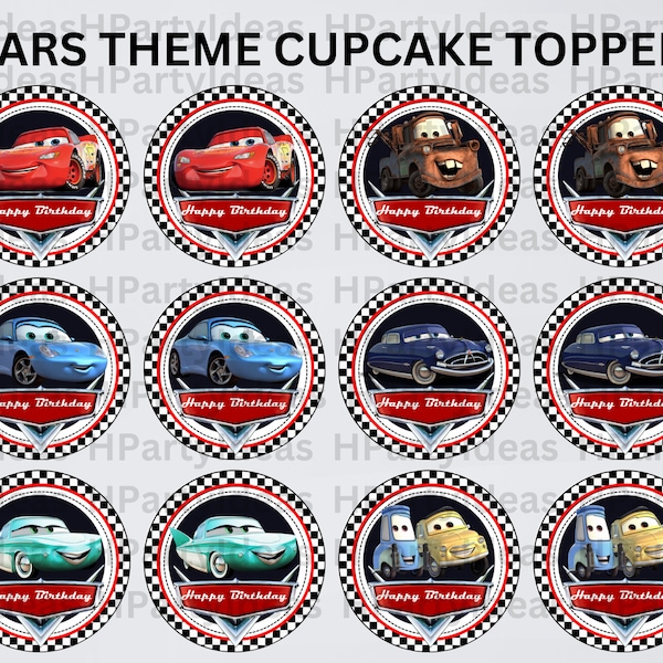 Cars Cupcake Toppers - Etsy