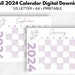 2024 Calendar, Printable, Minimalist Simple Lavender Calendar, 11 X 8.5 ...