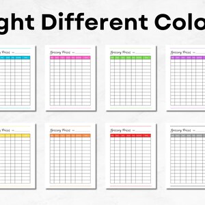 Editable Canva Template, Printable Grocery Price List, Grocery Budget ...
