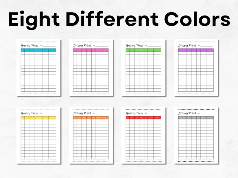 Editable Canva Template, Printable Grocery Price List, Grocery Budget ...