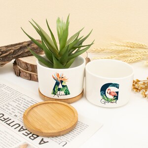 Mini Succulent Planter, Flower Pot With Initial, Custom Plant Pot ...