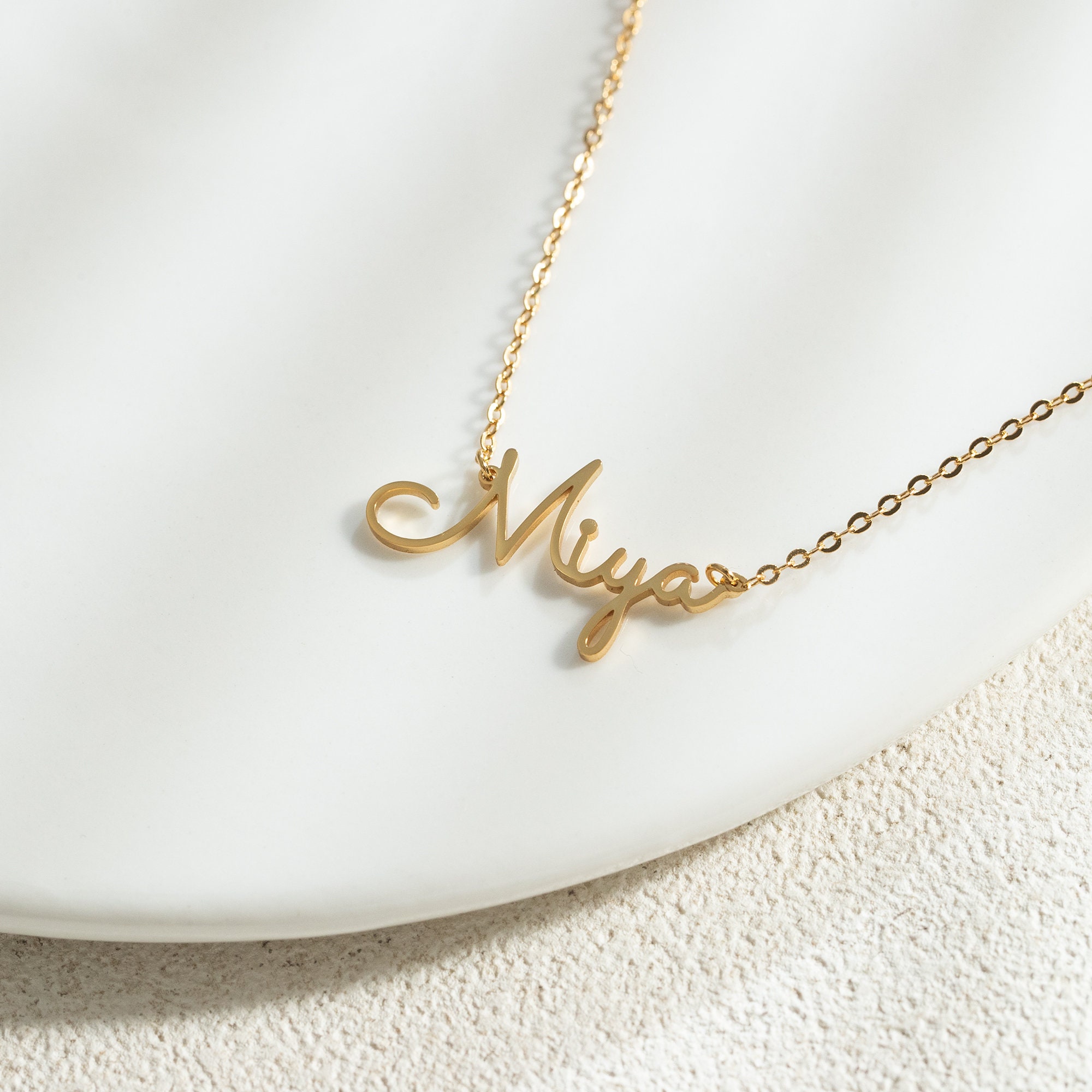 Personalized Name Necklace Cursive Name Necklace Name - Etsy