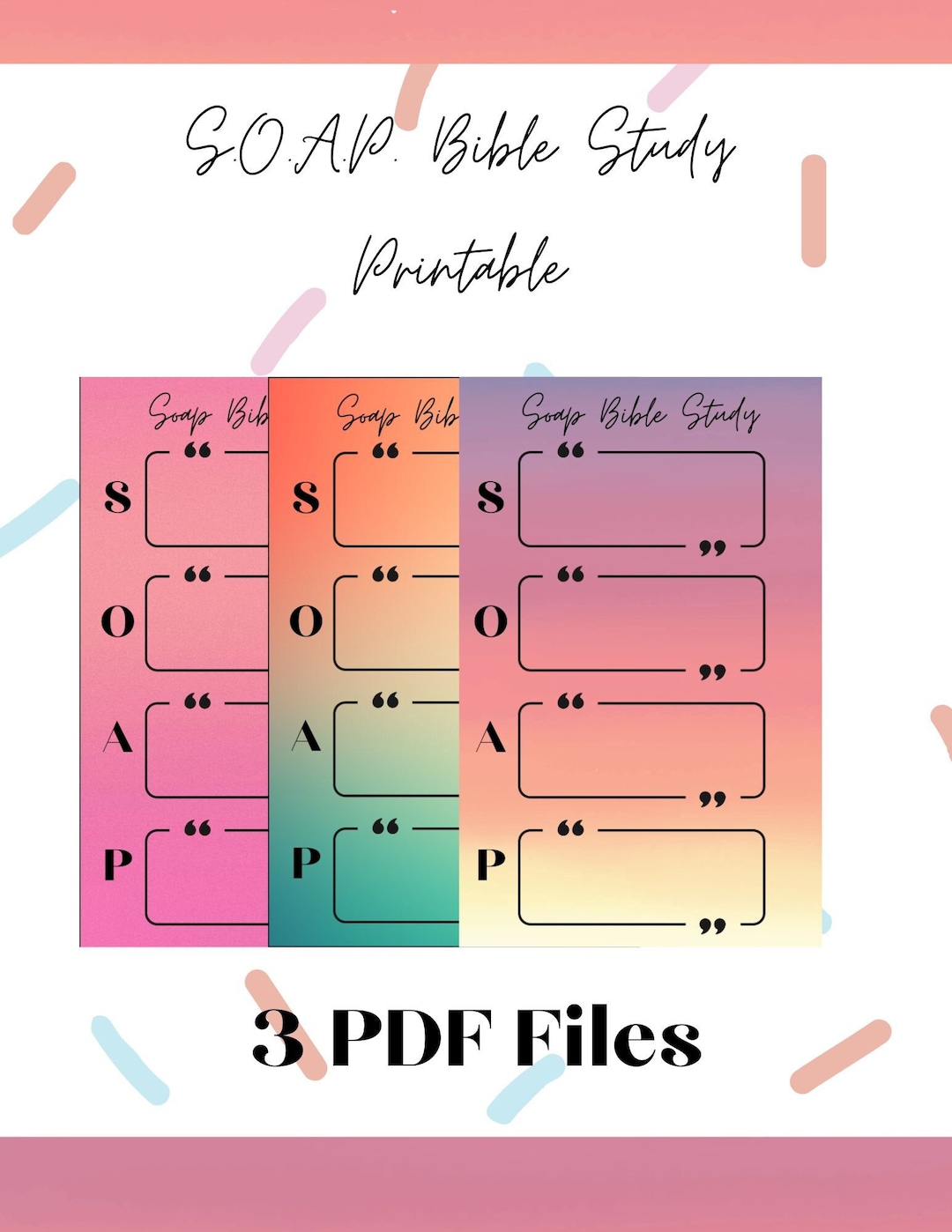 SOAP Bible Study Printable Template - Etsy